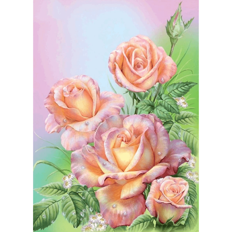 Roze rozen | Diamond painting – Diamond Painting Expert